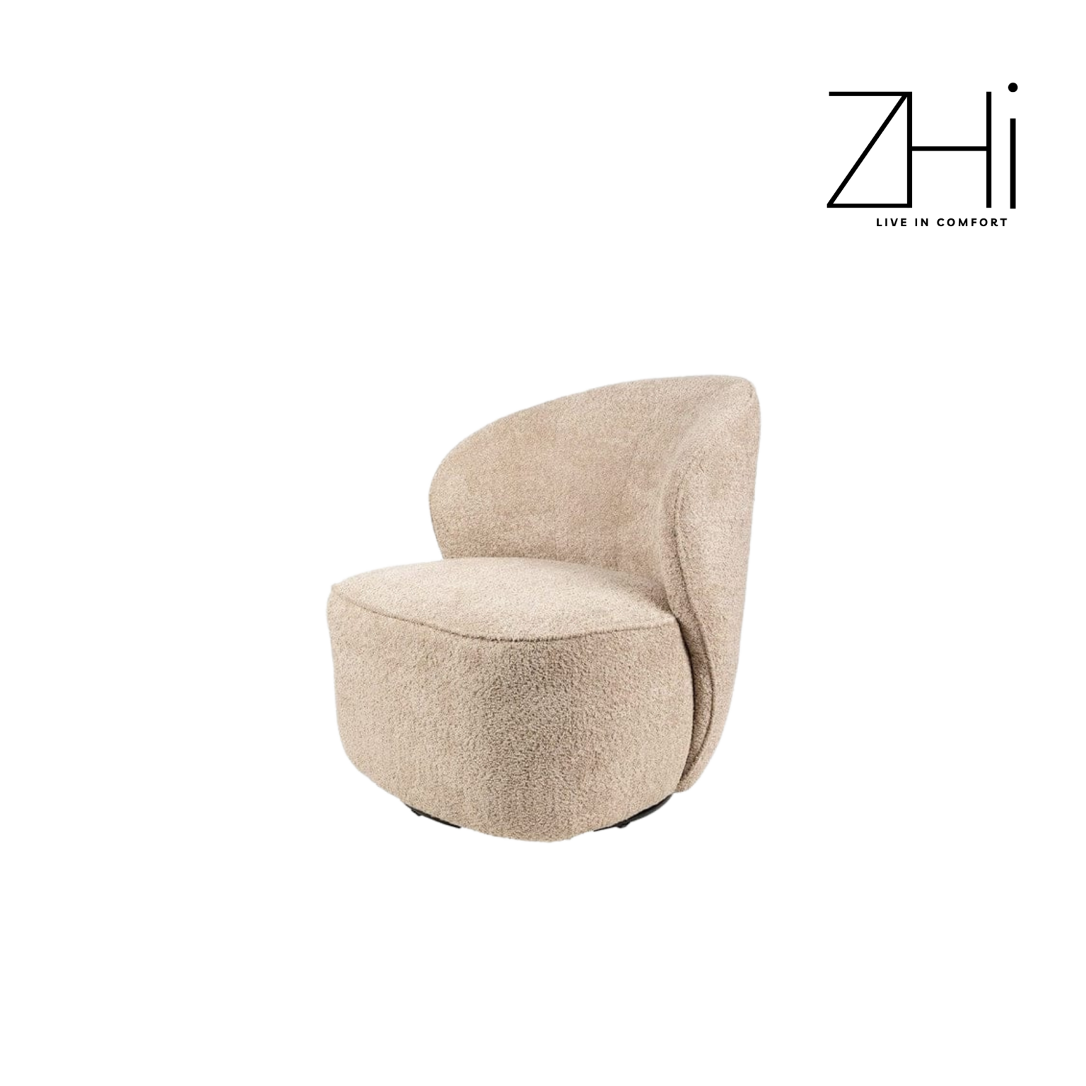 Cozy Beige Swivel Chair – ZHi