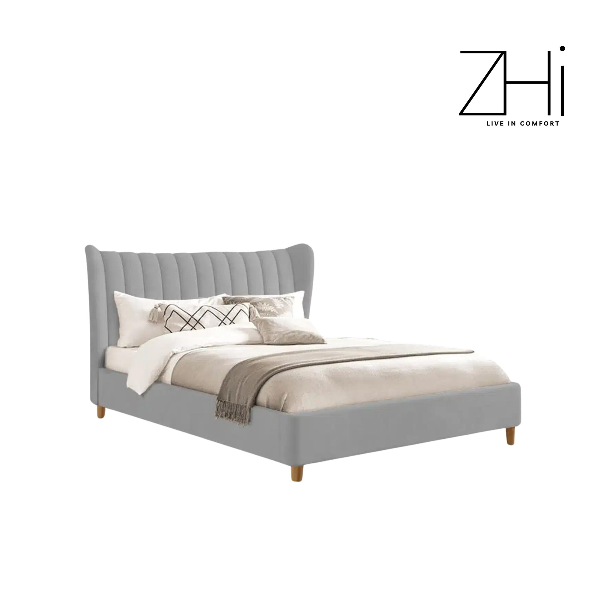 Wingback Gray Bed – ZHi